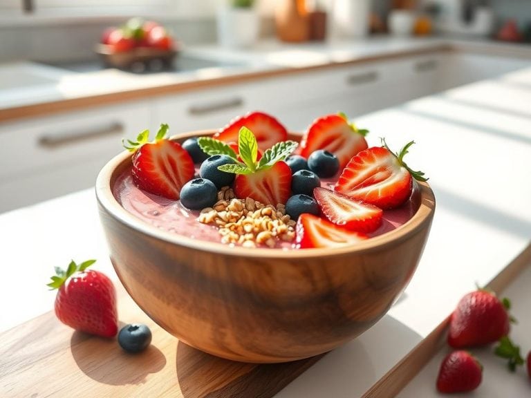 Homemade Strawberry Smoothie Bowl- Strawberry Passion